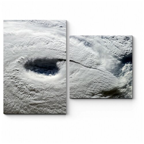 Модульная картина Циклон над Землей 90x68