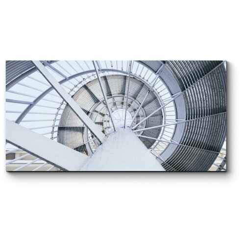 Модульная картина Стальная спиральная лестница 80x40