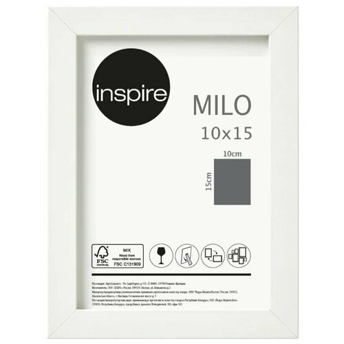 Рамка Inspire Milo, 10x15 см, цвет белый