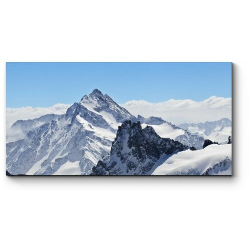 Модульная картина Зимний пейзаж на Маттерхорне 160x80