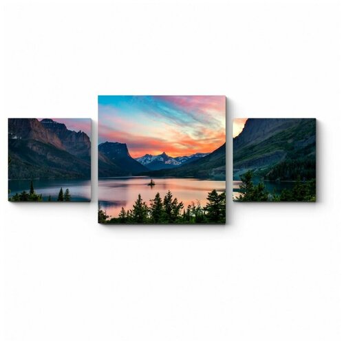 Модульная картина Красочный закат над озером Святой Марии 110x47