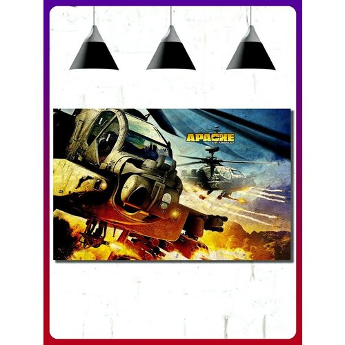 Картина интерьерная, на рельефной доске ОСП, Игры Apache Air Assault - 17305