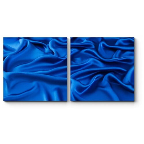 Модульная картина Синий шелк 40x20