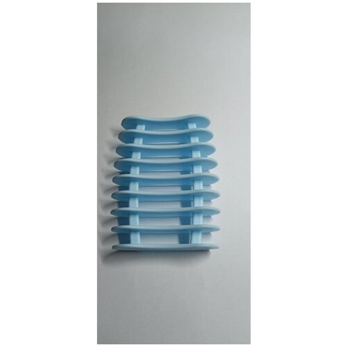 Мыльница решетка DDStyle 9.1*7.2*1.8 см пластик голубая