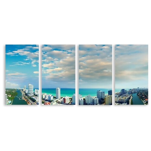 Модульная картина на холсте "Майами" 120x54 см