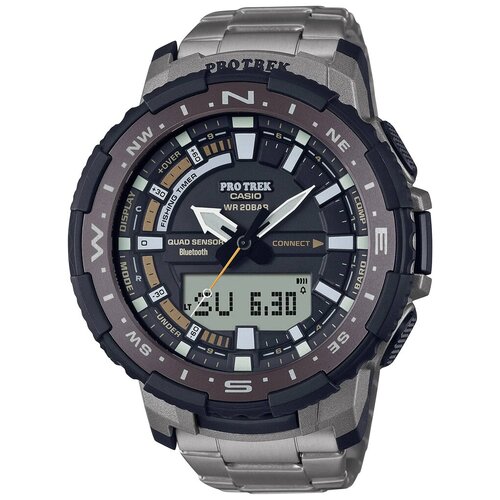 Наручные часы CASIO Pro Trek, черный, мультиколор