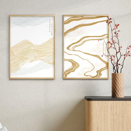 Набор постеров "В Японском стиле" 40x50 без рамки 2 шт в тубусе / Картины для интерьера / Плакаты / Постеры на стену
