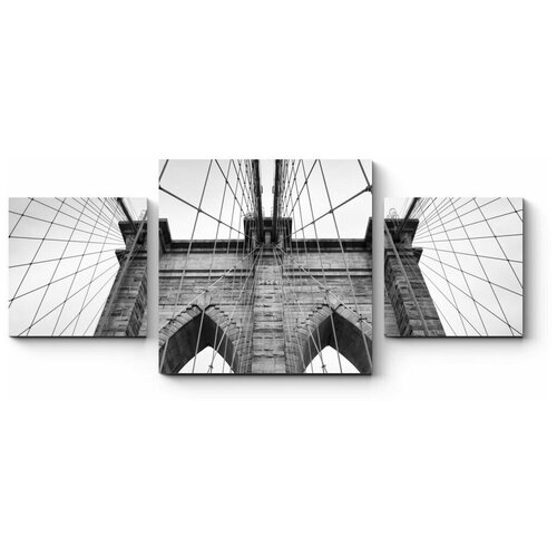 Модульная картина Строгость цвета, Бруклинский мост 180x77