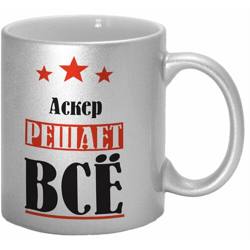 Кружка TheSuvenir именная Аскер решает всё