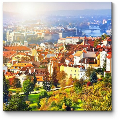 Модульная картина Изумительная панорама Праги 60x60