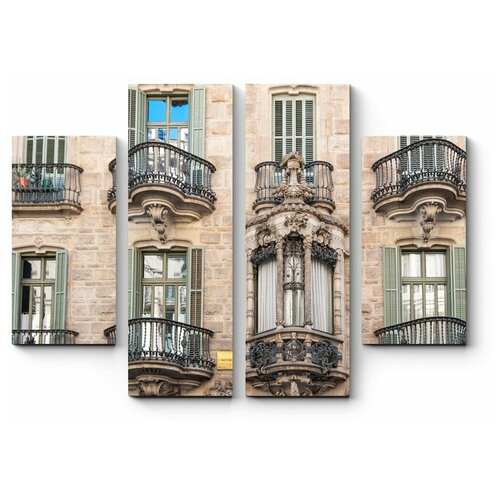 Модульная картина Фасад Дома Кальвета, Барселона120x90