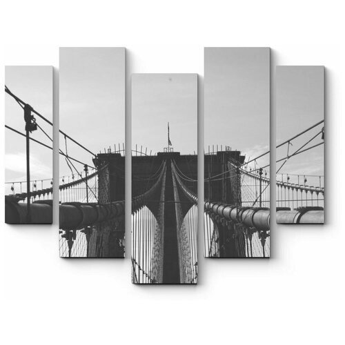 Модульная картина Линии черно-белого моста201x163