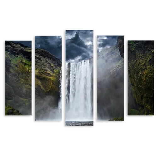 Модульная картина на холсте "Водопад" 90x64 см
