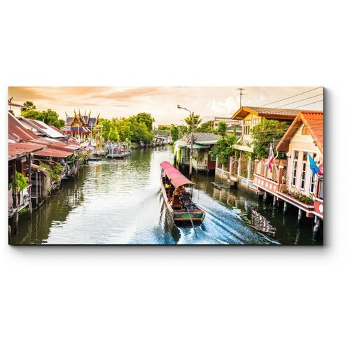 Модульная картина Путешествие по каналам Бангкока120x60