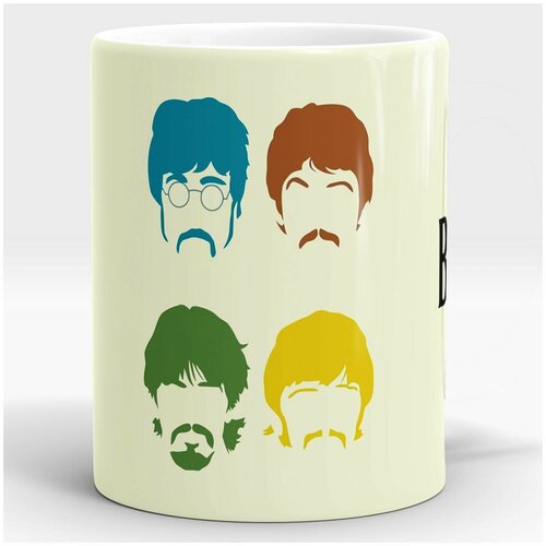Кружка для чая и кофе с принтом Битлз группа Beatles