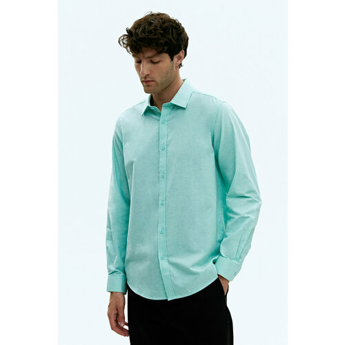 Рубашка FINN FLARE, размер L, зеленый