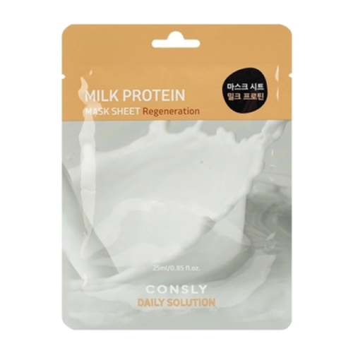 Consly Маска тканевая для лица с молочными протеинами - daily solution milk protein mask sheet, 25мл