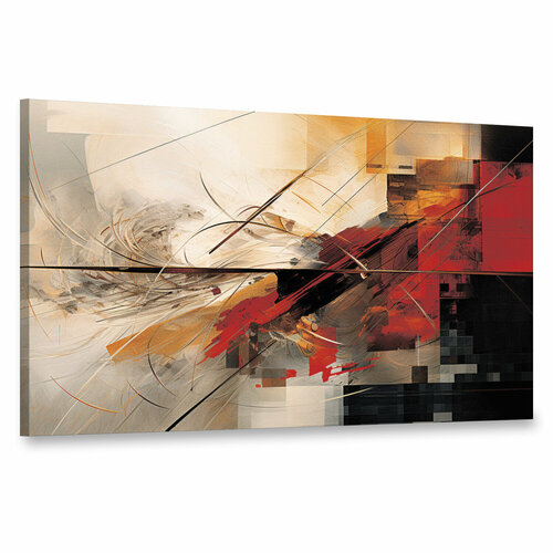 Интерьерная картина 100х60 "Вихрь абстрактных форм"