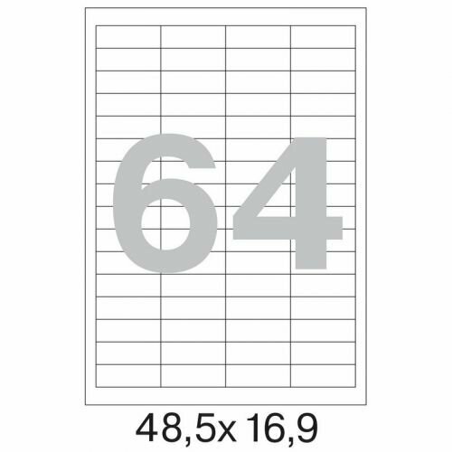 Этикетки самоклеящиеся Promega Office ProMEGA Label BASIC 48,5х16,9 мм, 64 шт. на лист. А4 100л