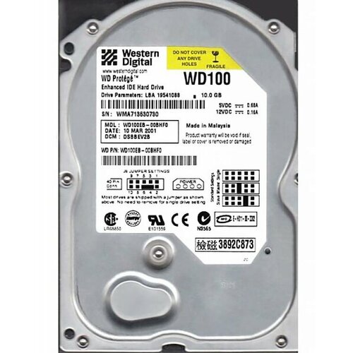 Жесткий диск Western Digital WD100EB 10Gb 5400 IDE 3.5" HDD