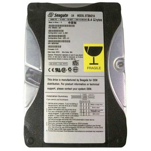 Жесткий диск Seagate ST38421A 8,4Gb 5400 IDE 3.5" HDD