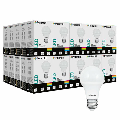 Светодиодная лампа Polaroid 220V A60 10W 6500K E27 815lm (50 шт.)