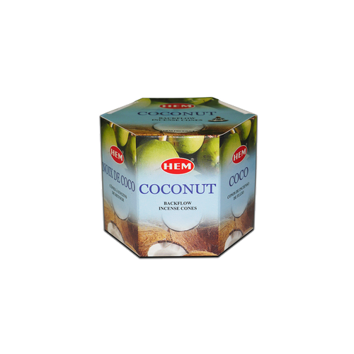 Благовония HEM Back Flow COCONUT (Кокос), 40 конусов