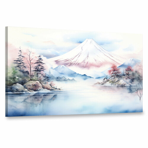 Интерьерная картина 100х60 "Святой Фудзи: величие природы"