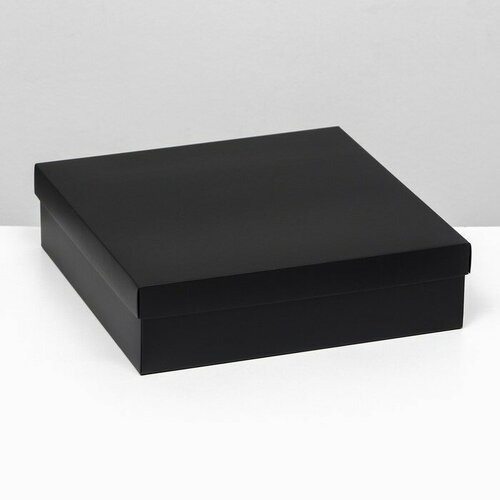 Коробка складная, крышка-дно, чёрная, 30 х 30 х 8 см