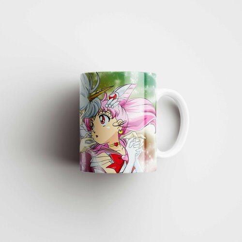 Кружка Аниме Sailor Moon Сейлор Мун Войны В Матросках, Чиби Уса, Пегас, Гелиос 330 мл, 1шт.