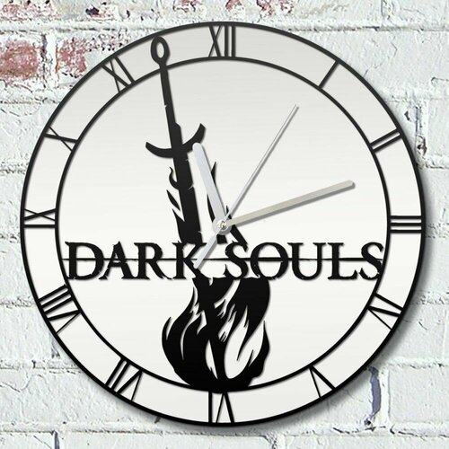 Настенные деревянные бесшумные часы Игры Dark Souls - 2375