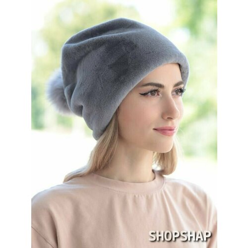 Шапка ShopShap Шапка Shopshap Анисса, Цвет: Голубой, Размер головы (см.): 56, размер 56, голубой