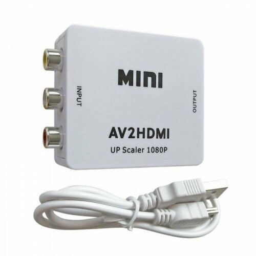 Переходник AV RCA - HDMI CVSB L/R адаптер конвертер AV RCA CVSB L/R на HDMI, 1080P, RCA AV/CVSB L/R - HDMI для монитора, телевизора, PS3, Xbox, PC