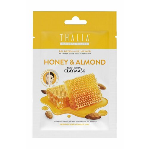 Питательная глиняная маска для лица с медом и миндалем / Thalia Natural Beauty Honey & Almond Nourishing Clay Mask