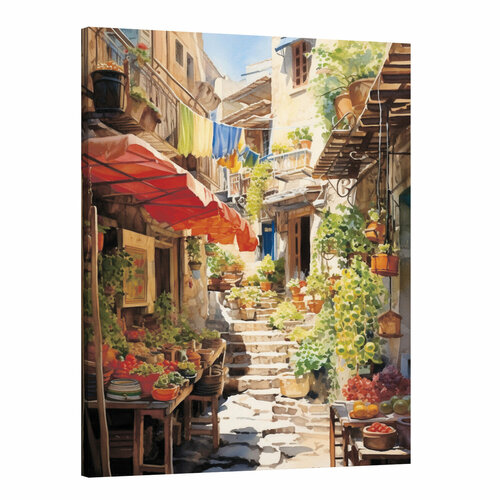Интерьерная картина 50х70 "Солнечные краски Греции"