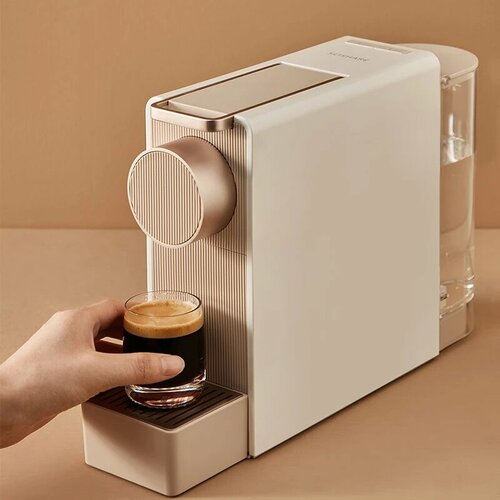 Кофемашина капсульная Xiaomi Scishare Capsule Coffee Machine Mini (S1201), Цвет: Gold золотистый, CN-версия, переходник кладём в подарок