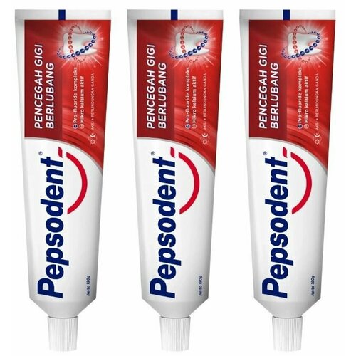 Pepsodent Зубная паста Защита от кариеса (Cavity Fighter), 190 гр, 3 шт