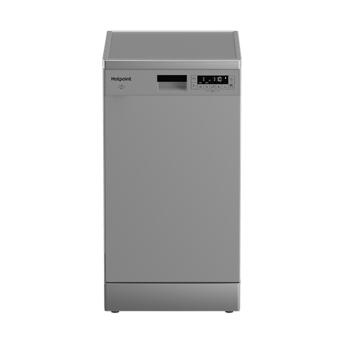 Узкая посудомоечная машина Hotpoint HFS 1C57 S, 45 см, серебристый