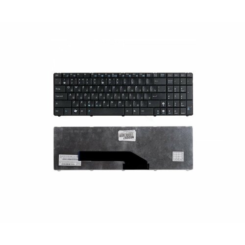 Keyboard / Клавиатура для ноутбука Asus F52, F90, K50, K51, K60I, K60IJ, K61, K62, K70, K71, K72, P50, X5DIJ, черная, горизонтальный Enter ZeepDeep
