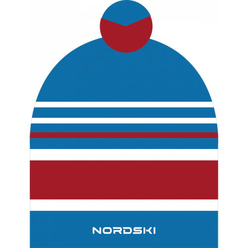 Шапка Nordski, размер OneSize, белый, голубой