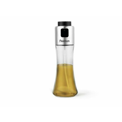 17617 FISSMAN Бутылочка для масла или уксуса 180мл / 6,5х6,5х19см с пульверизатором (стекло)