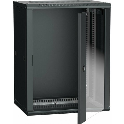 IEK ITK Шкаф LINEA W 12U 600x450 мм дверь стекло, RAL9005 LWR5-12U64-GF