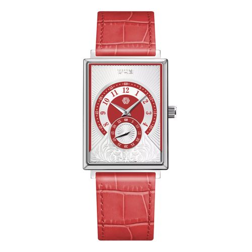 Наручные часы УЧЗ 3089L-4, серебряный, красный