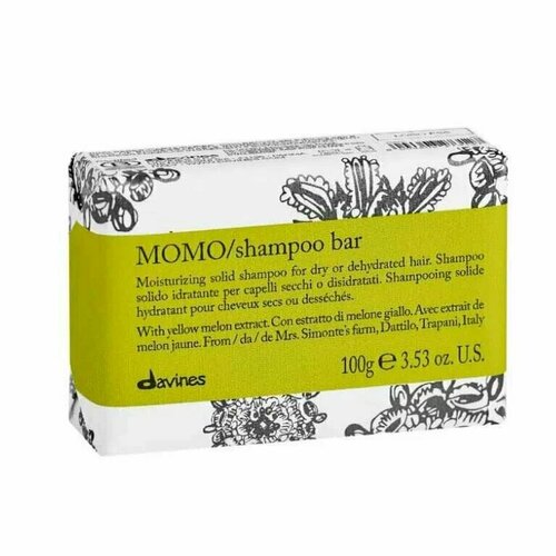 Davines MOMO Твёрдый шампунь для глубокого увлажнения волос, 100гр