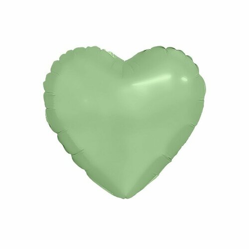 Шар фольгированный 9 Мини-сердце, олива с клапаном, набор 5 шт