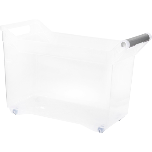 Ящик для хранения Idea с ручкой на колесах полипропилен прозрачный 175×255×375мм