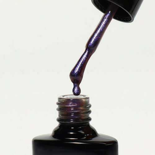 Queen fair Гель-лак для ногтей, «CAT`S EYE», 3-х фазный, 8мл, LED/UV, цвет хамелеон/фиолетовый (04)