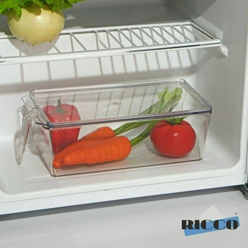 Контейнер для холодильника с крышкой и ручкой, 32х14,5х10 см, цвет прозрачный / 7365535
