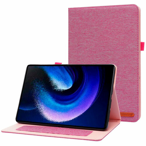 Чехол для планшета Xiaomi Mi Pad 6 / Mi Pad 6 Pro (11 дюймов), c джинсовым рисунком, трансформируется в подставку (розовый)
