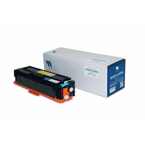 Лазерный картридж NV Print NV-W2211A-207ANCC для для HP Color LaserJet M255, M282, M283 (совместимый, голубой, 1250 стр, без чипа)